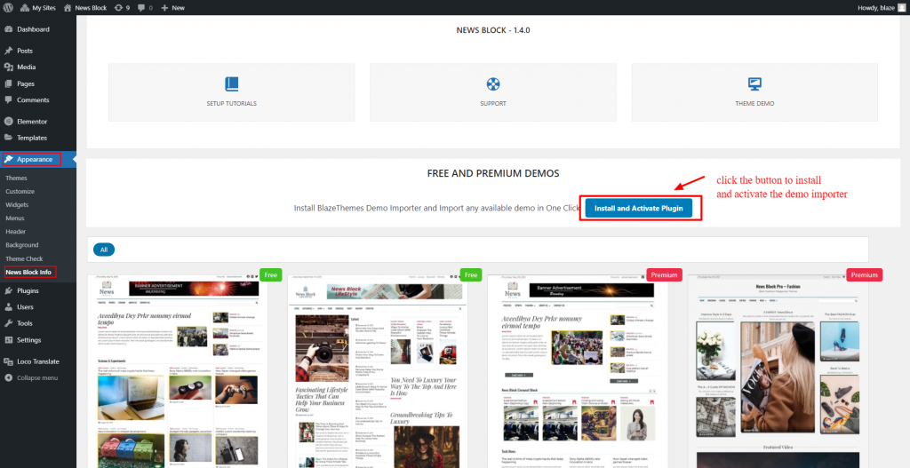 News Block – Blazetheme Documentation
