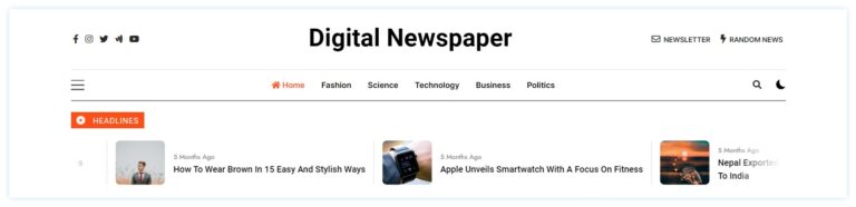Digital Newspaper – Blazetheme Documentation